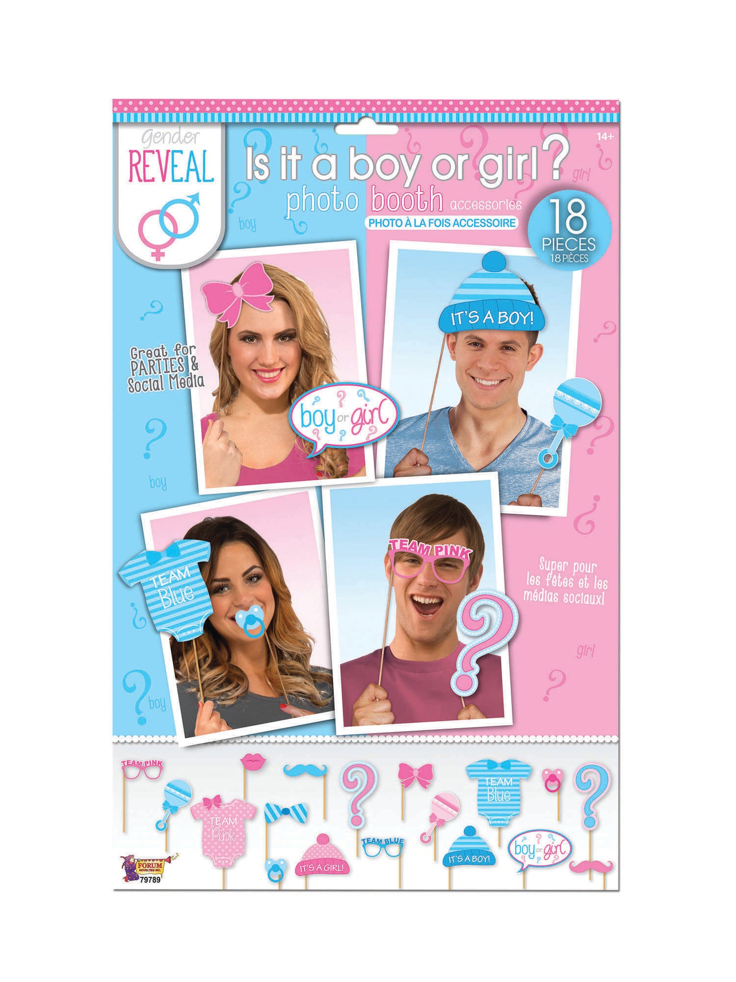 Gender Reveal Photo Booth Set